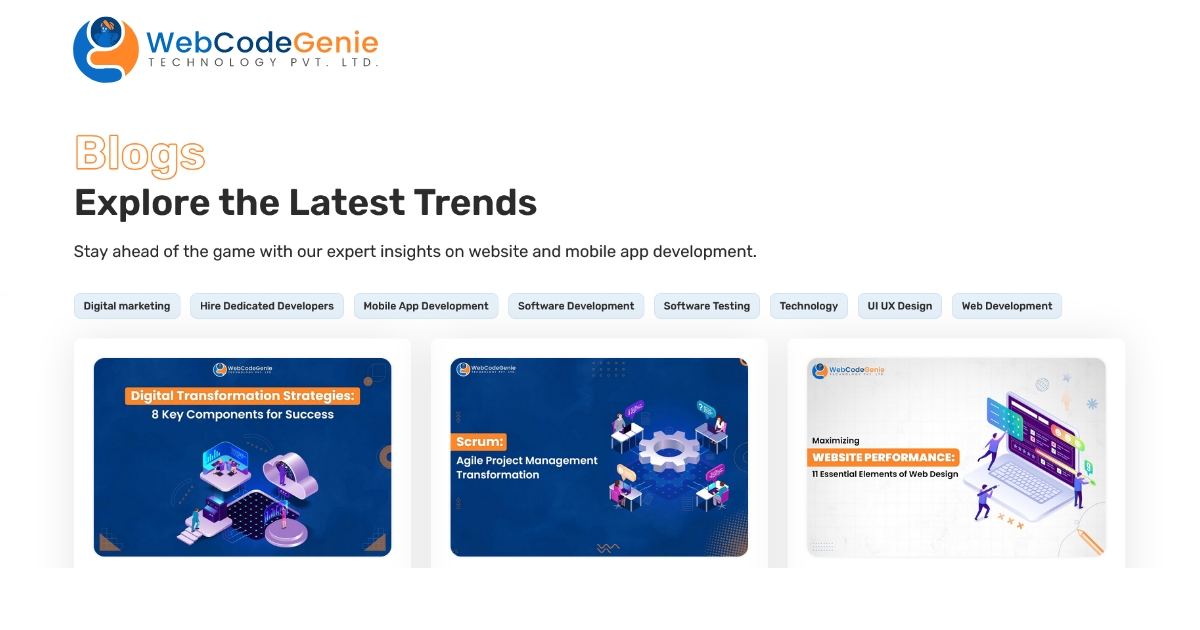 Latest Web & Programming Blogs & Articles | WebCodeGenie